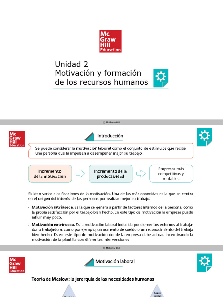 presentación Unidad 1 motivación | PDF