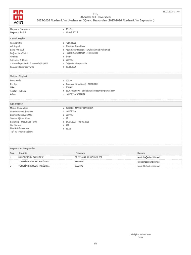 Abdullah Gul University | PDF