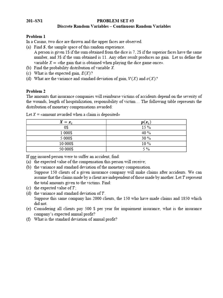 Set3 | PDF | Probability Distribution | Standard Deviation
