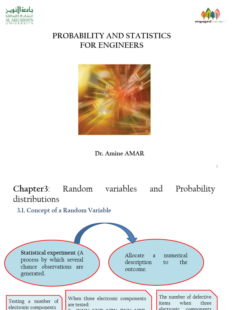2 - PROBABILITY AND STATISTICS FOR ENGINEERS - Ch3 | PDF | Probability Distribution | Random ...