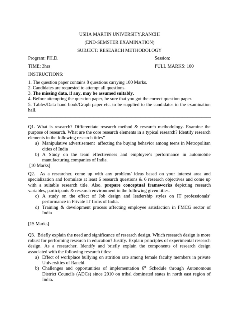 Research Methodology | PDF | Sampling (Statistics) | Sample Size Determination