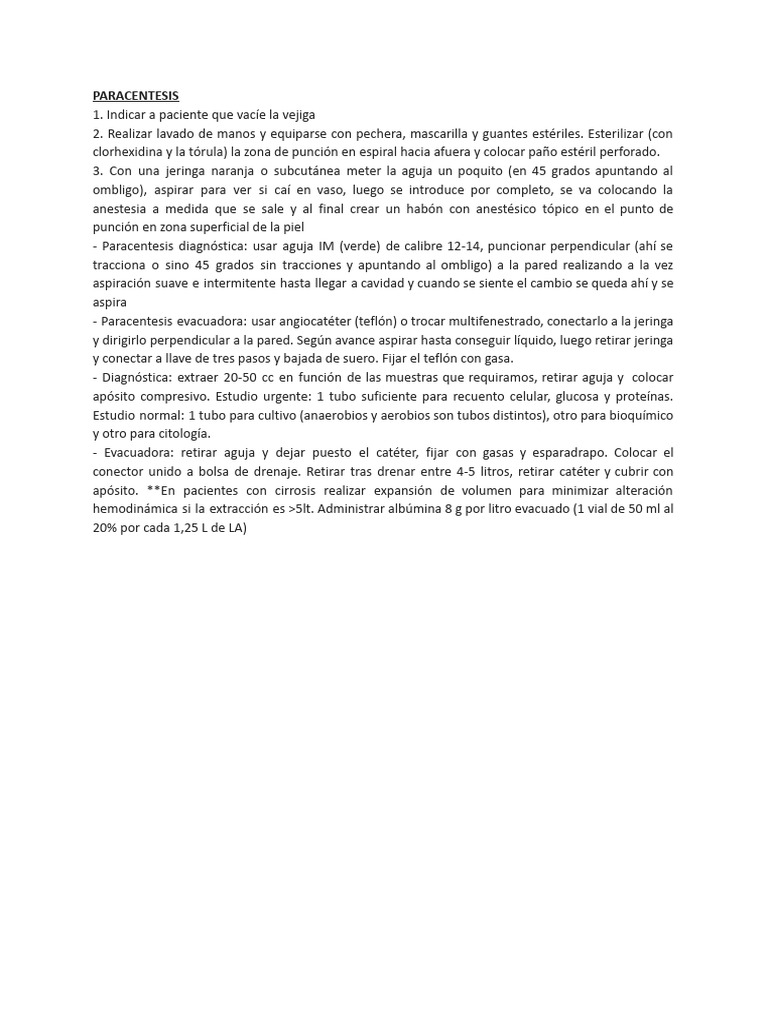 Paracentesis | PDF