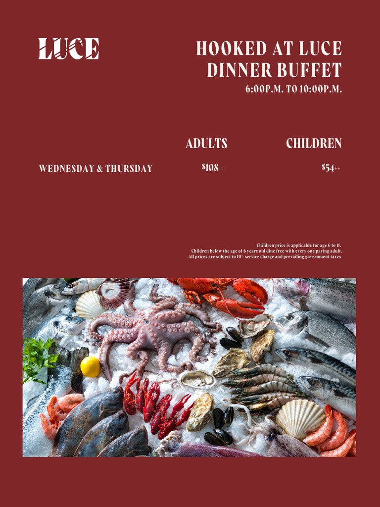 Luce Dinner Buffet Menu Highlights | PDF | Curry | Indian Cuisine