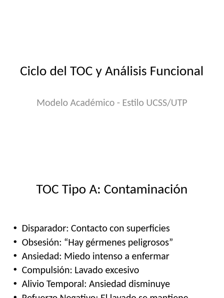 Ciclo del TOC: Tipos y Análisis Funcional | PDF