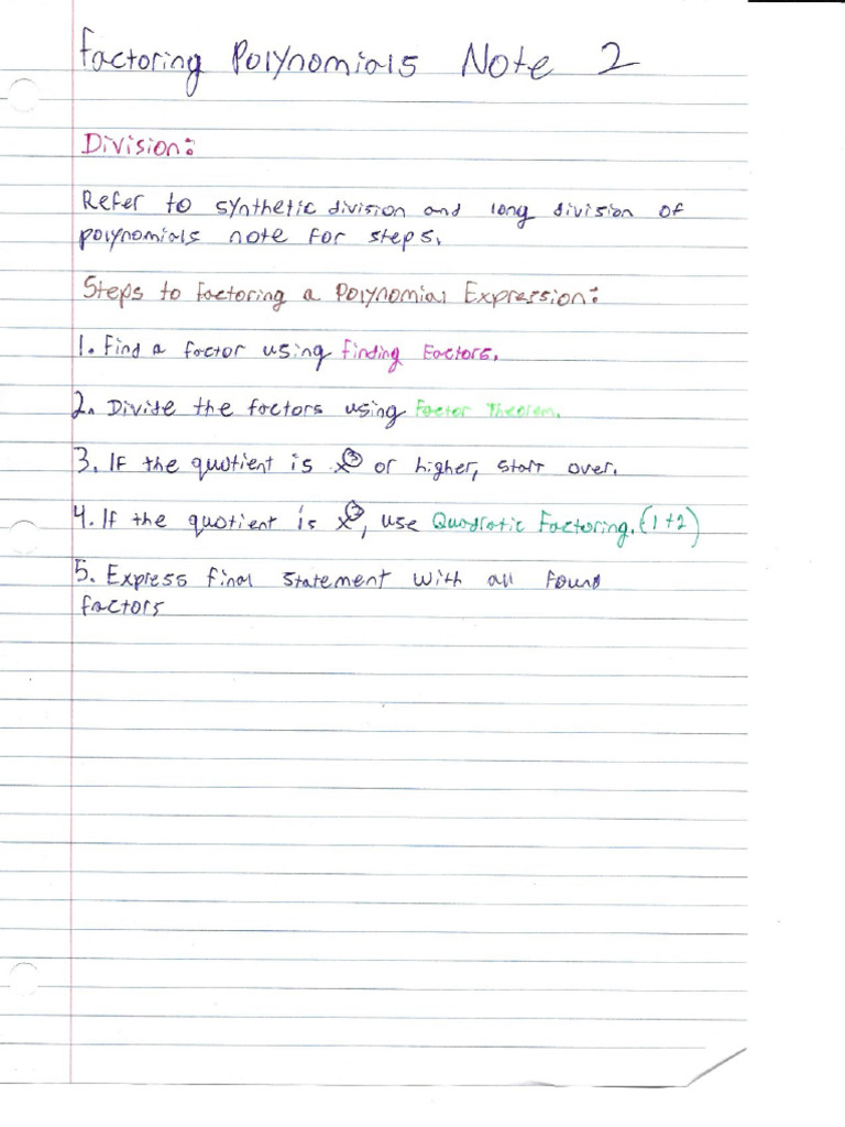 Factoring Polynomials | PDF