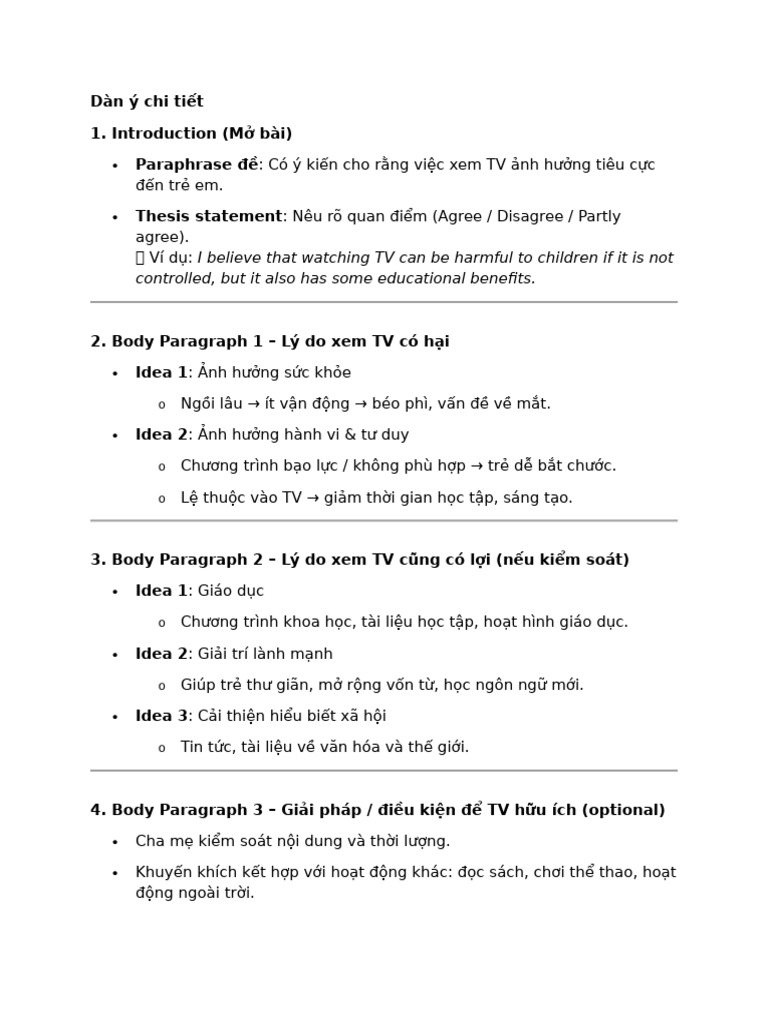 Dàn ý chi tiết | PDF