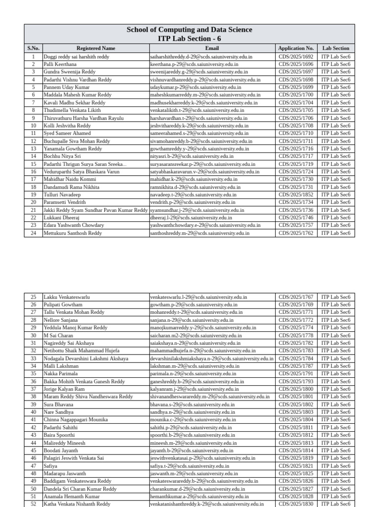 ITP Lab - Section 6 | PDF