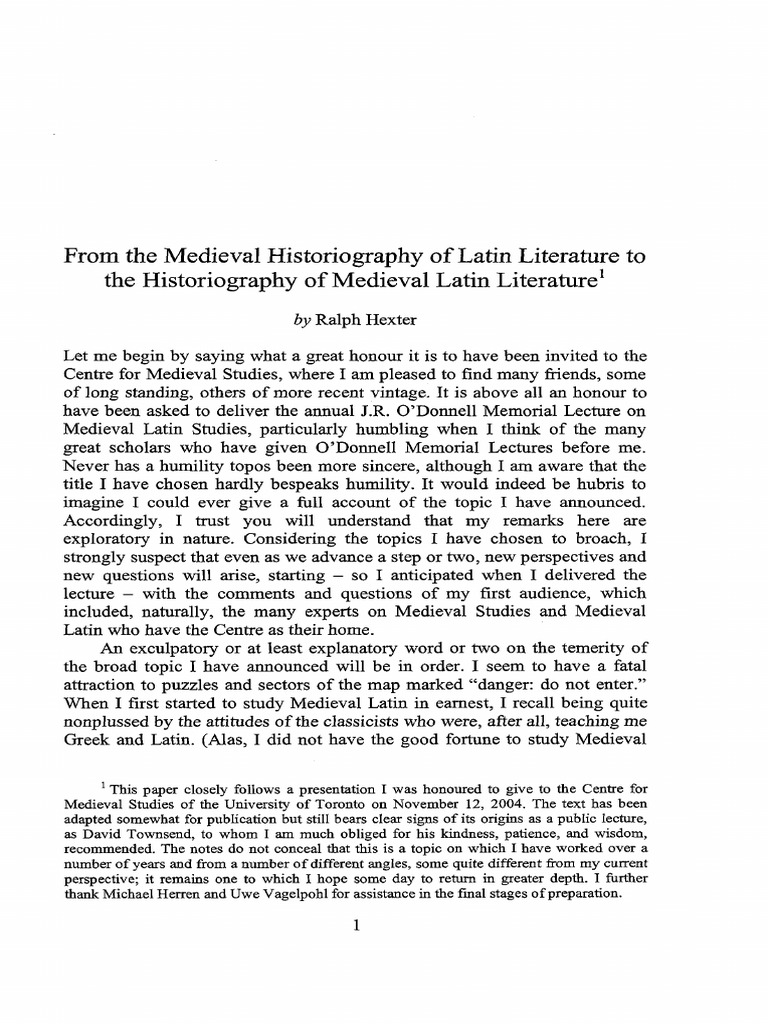 From The Medieval Historiography of Latin Literature | PDF | Virgil ...