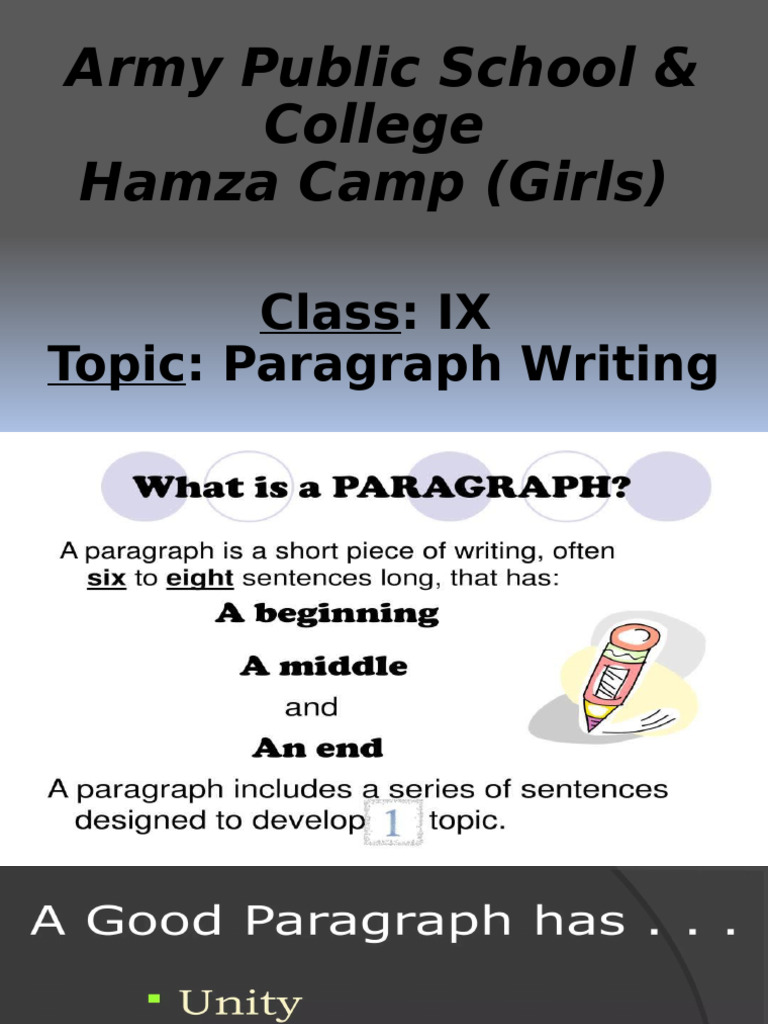 Health is Wealth: Paragraph Writing Guide | PDF