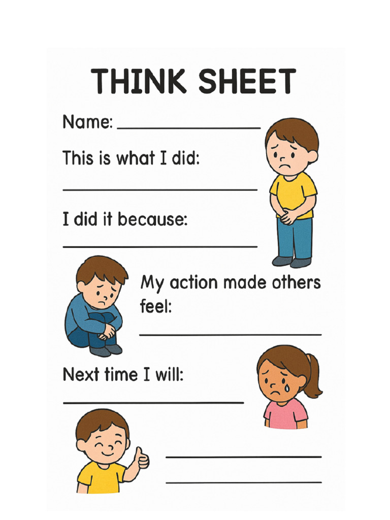 Behavior Think Sheet | PDF