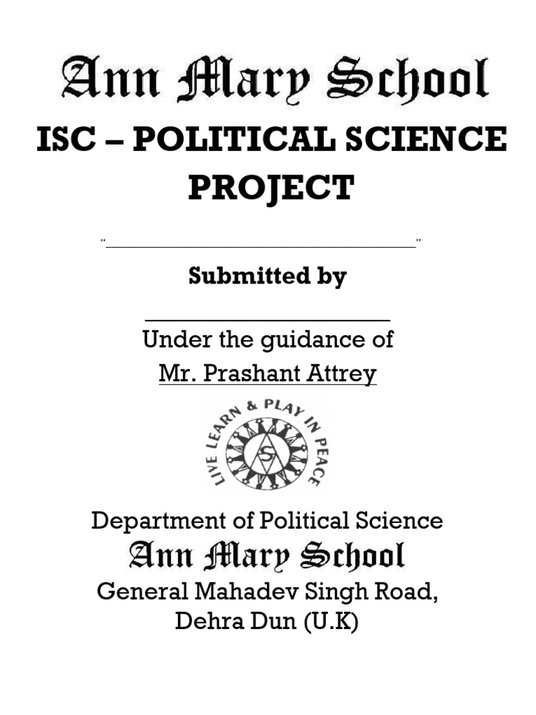Political Science Coverpage | PDF