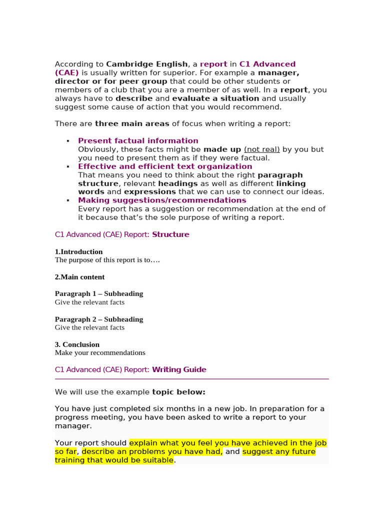 How to do a report | PDF | Teachers | Mentorship
