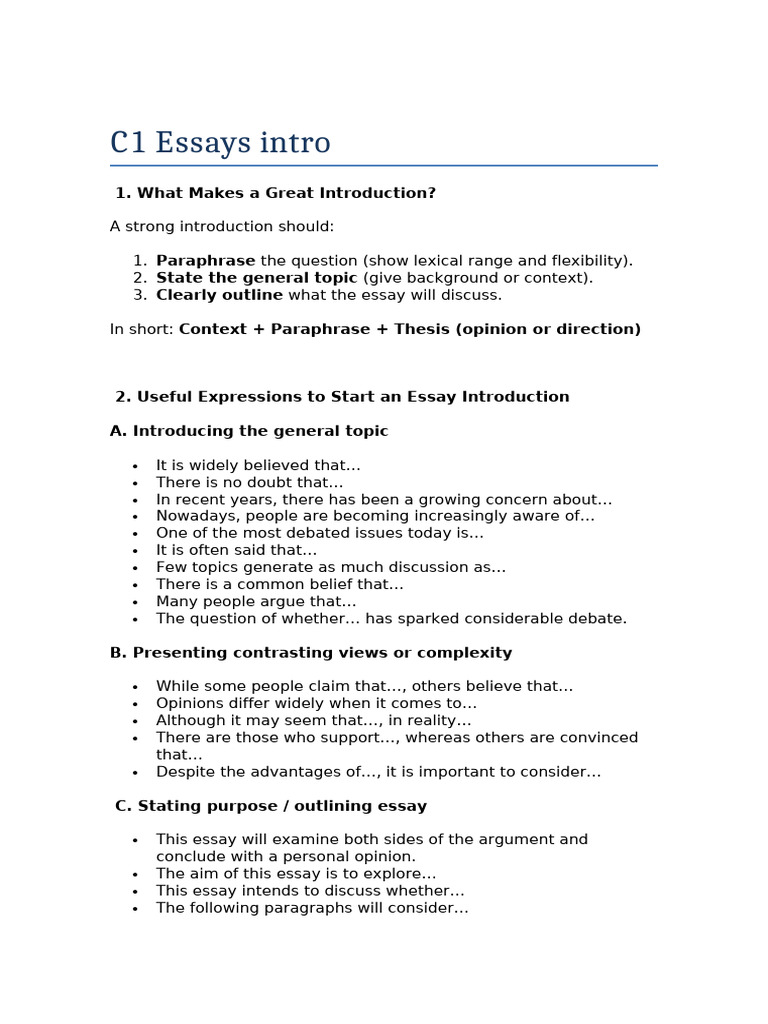 introduction essay c1 | PDF | Essays | Communication