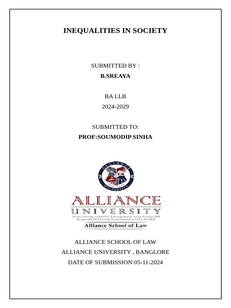 Inequalities in Society | PDF | Social Inequality | Discrimination & Race Relations