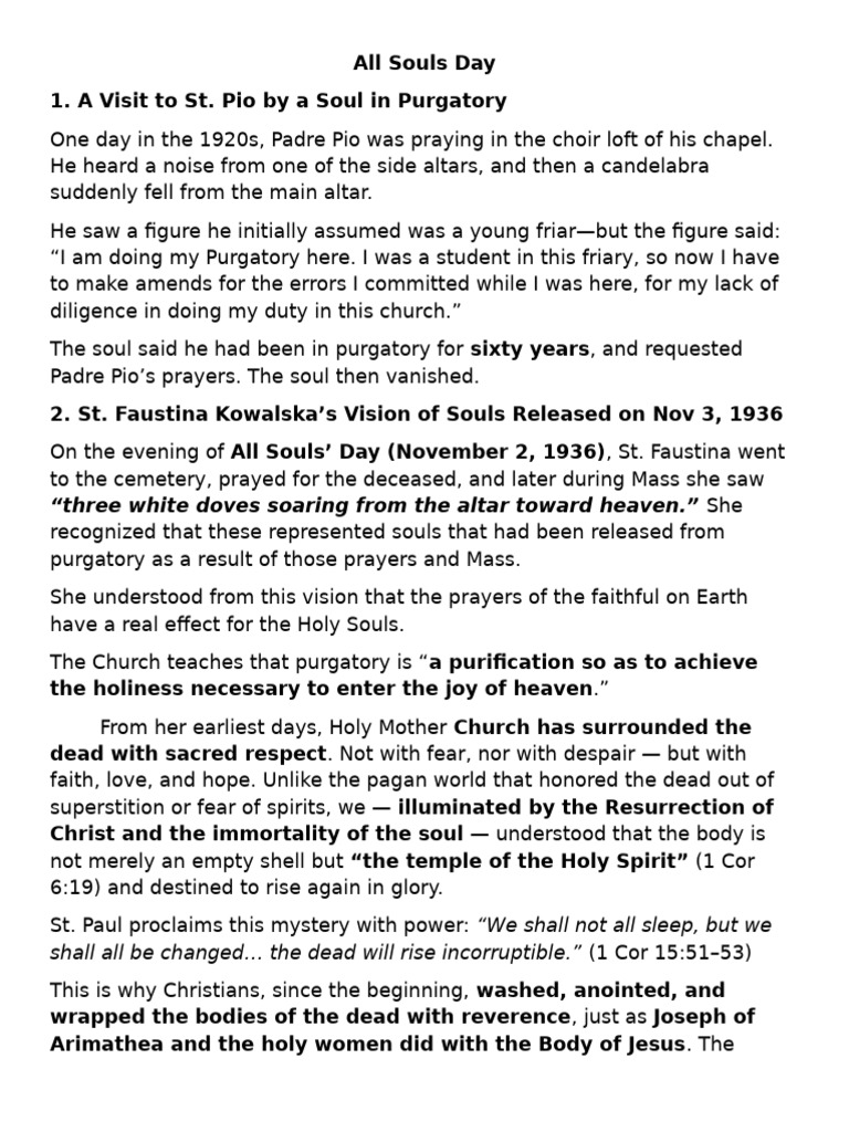 All Souls Day | PDF | Eternal Life (Christianity) | Jesus