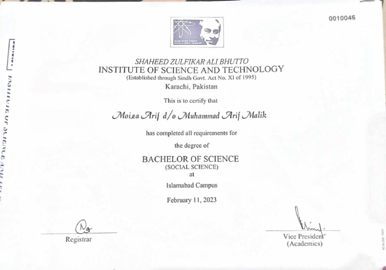 BS Certificate | PDF