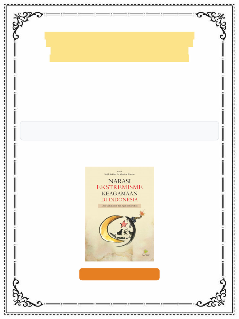 Narasi Ekstremisme Keagamaan di Indonesia Latar Pendidikan dan Agensi ...