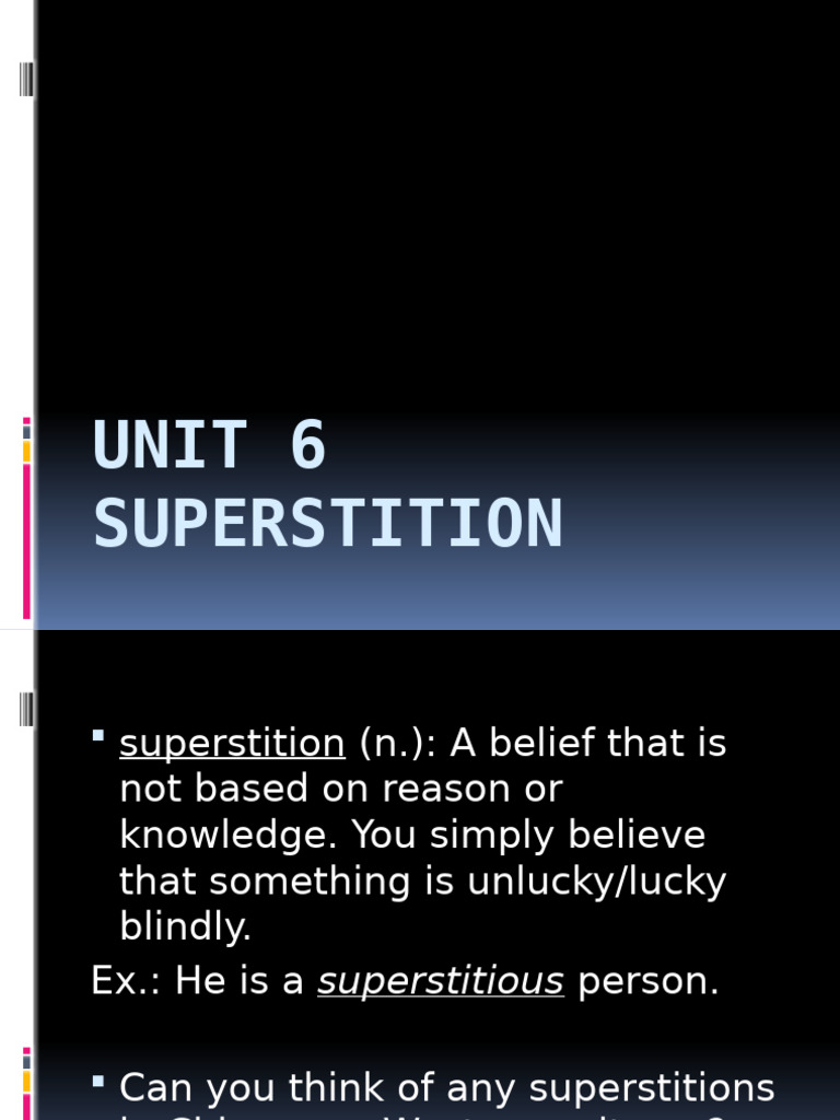 Superstitions: Beliefs and Traditions | PDF