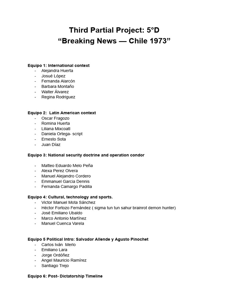 Chile 1973: Cold War Context Analysis | PDF | Cold War | Soviet Union