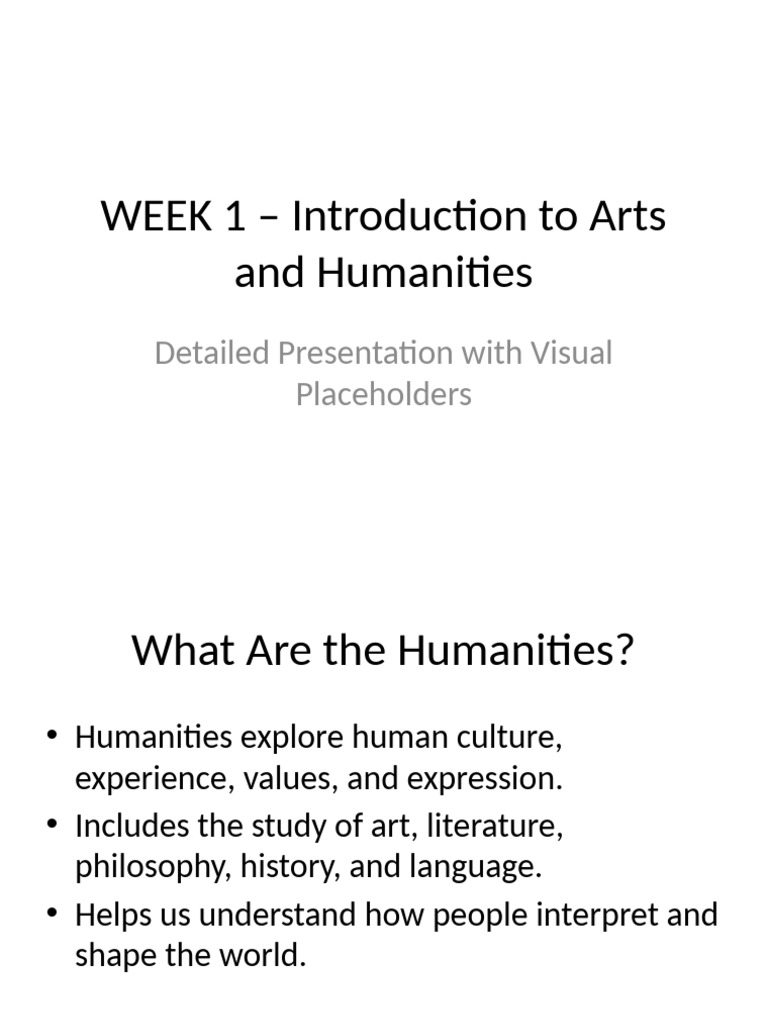 Week1 Arts and Humanities Detailed With Images | PDF | Humanities ...