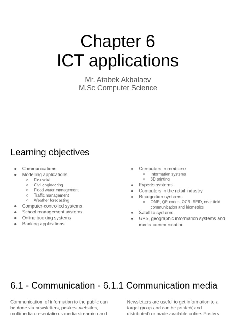 ICT Applications in Communication Media | PDF | Streaming Media ...