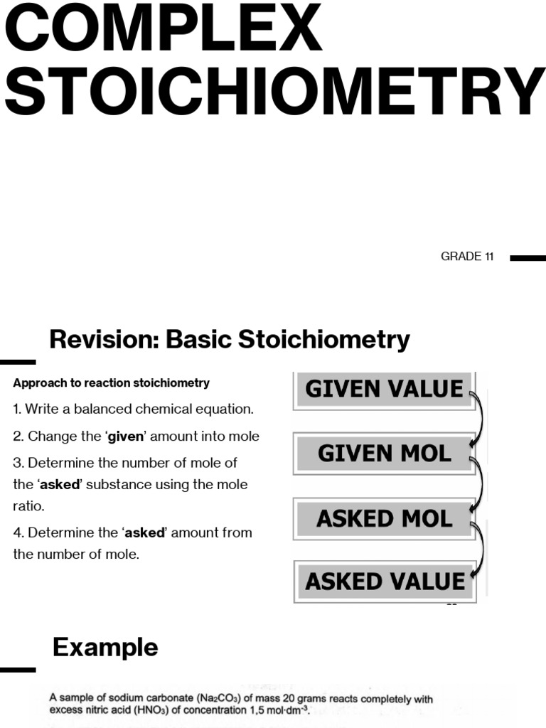 Complex Stoichiometry | PDF