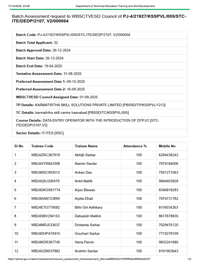 Assesment of Data Entary Batch 4 | PDF