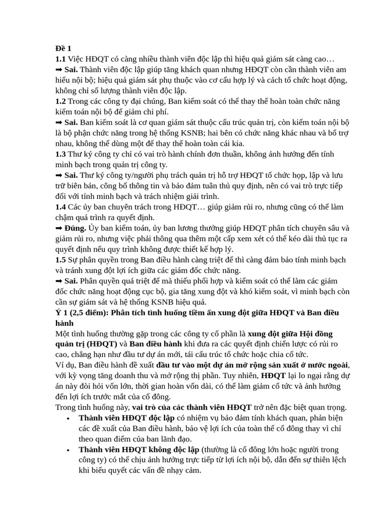 Quản Trị Cty Tx2 | PDF