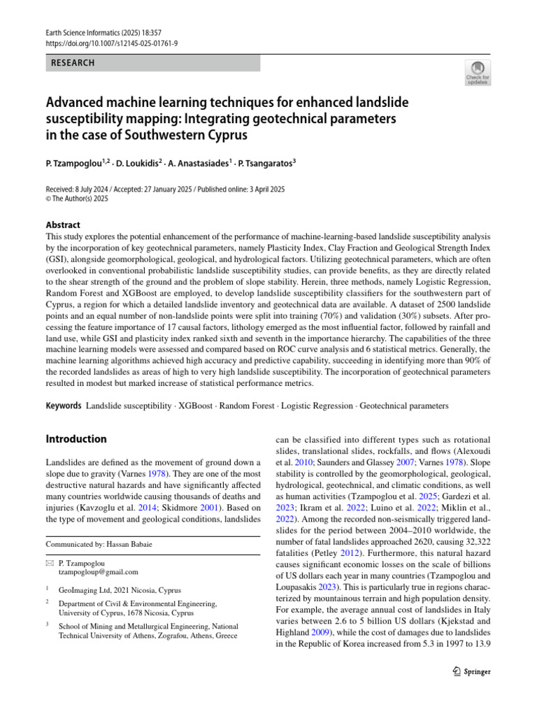 Enhanced Landslide Susceptibility Mapping | PDF | Receiver Operating Characteristic | Machine ...