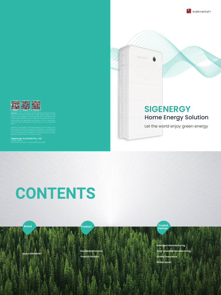 Sigenergy Home Energy Solutions Overview | PDF | Ac Power | Energy ...