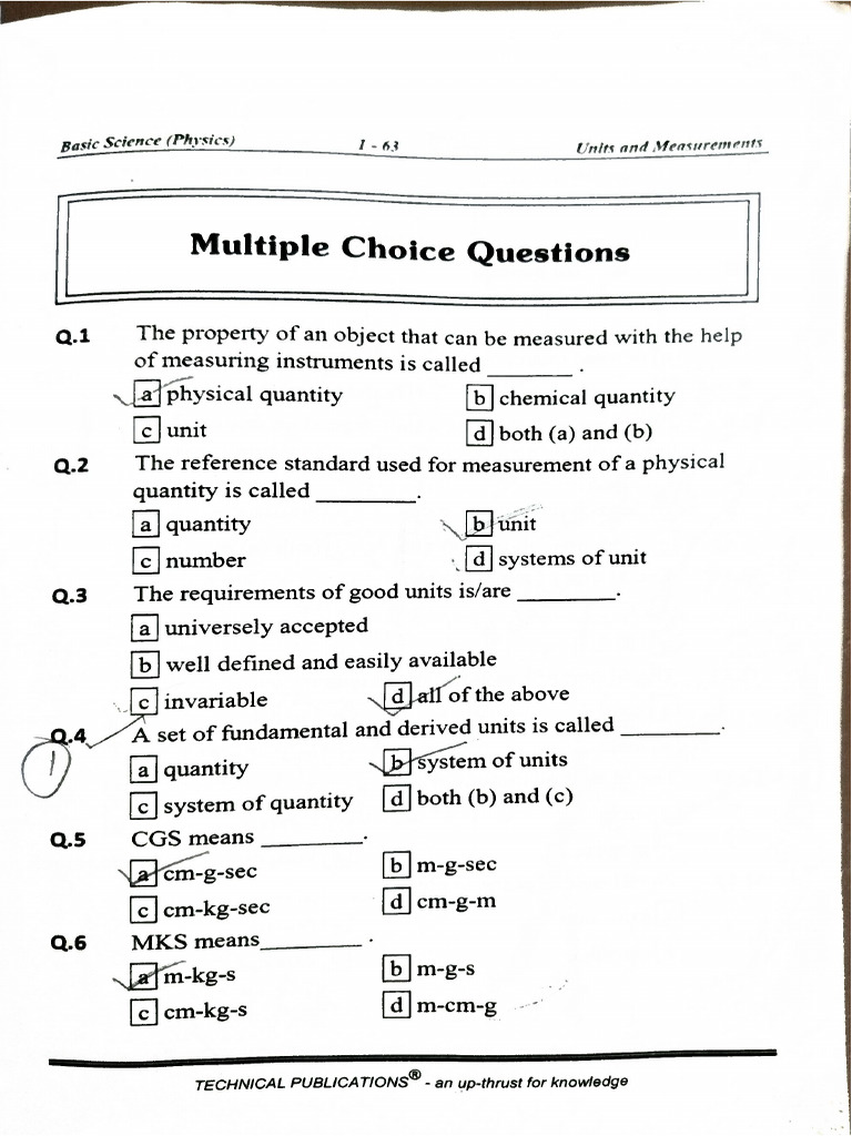 Multiple Choice Questions | PDF