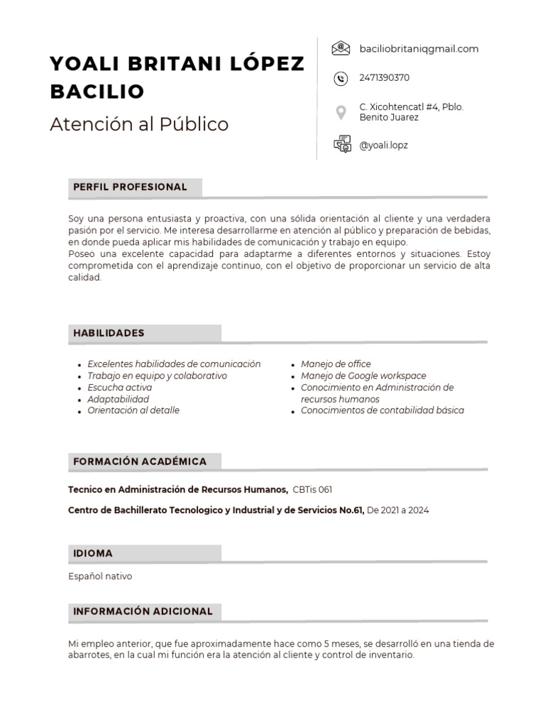 Perfil Profesional en Atención al Cliente | PDF