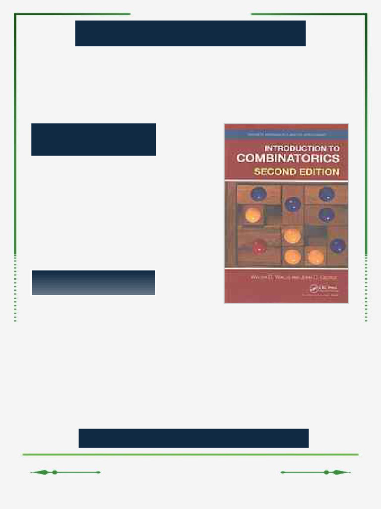 Introduction to Combinatorics Walter D. Wallis Ready to Read | PDF | Combinatorics | Discrete ...