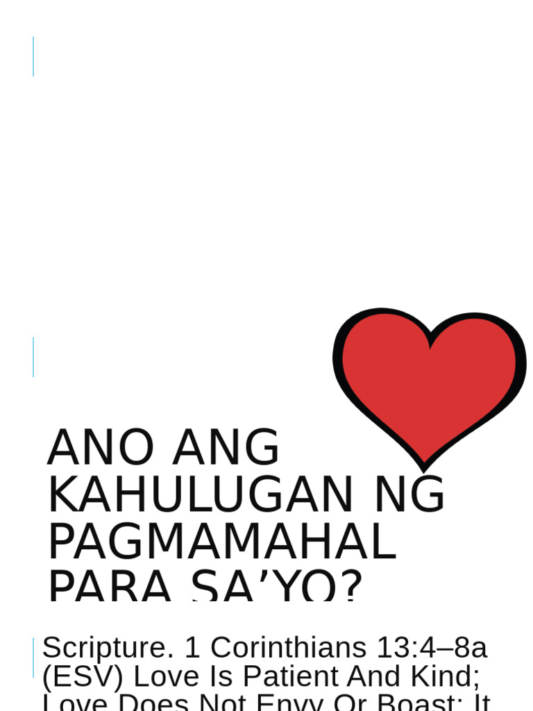 Ano Ang Kahulugan NG Pagmamal para Sa'Yo | PDF