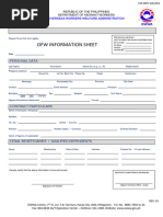 OFW Information Sheet Form | PDF | Labor