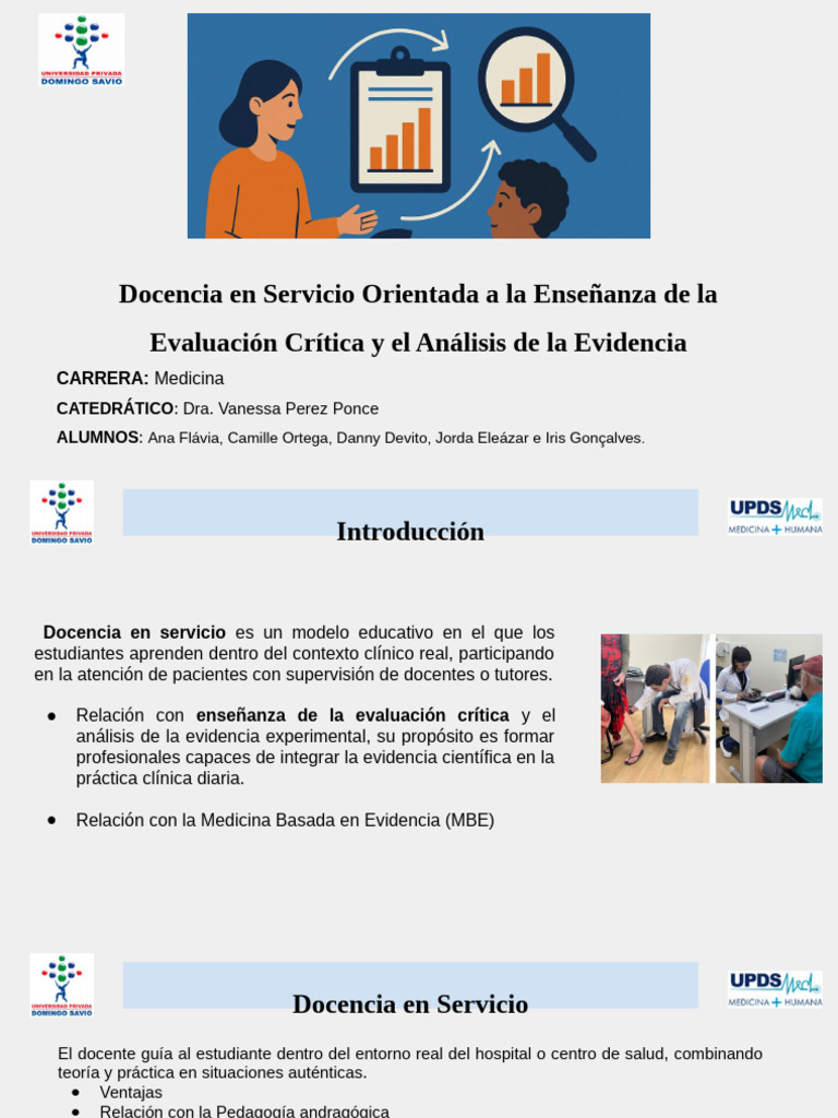 Docencia en Servicio Orientada A La Enseñanza de La Evaluación Crítica ...