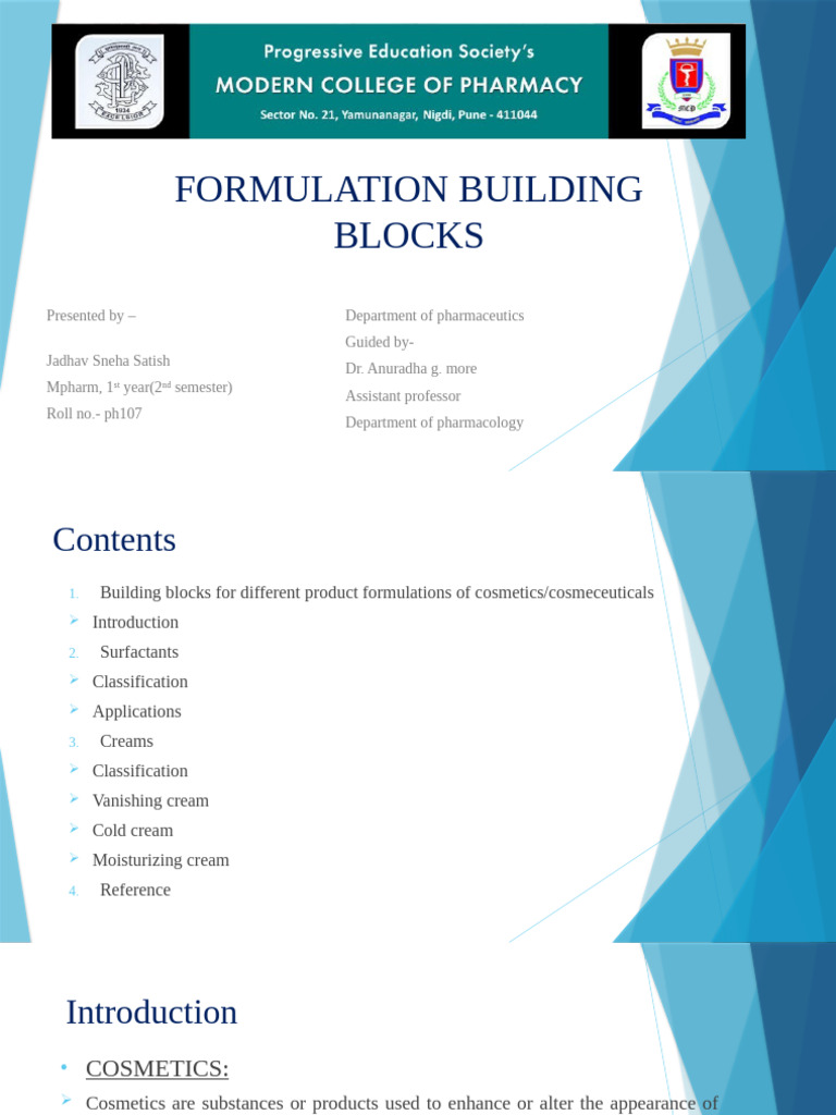 Formulation Building Blocks | PDF | Surfactant | Emulsion