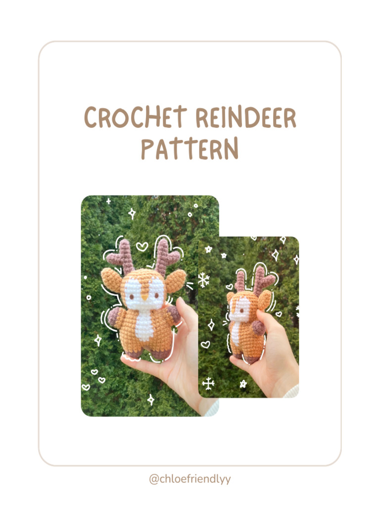Crochet Reindeer Pattern Guide | PDF | Crochet | Handicrafts