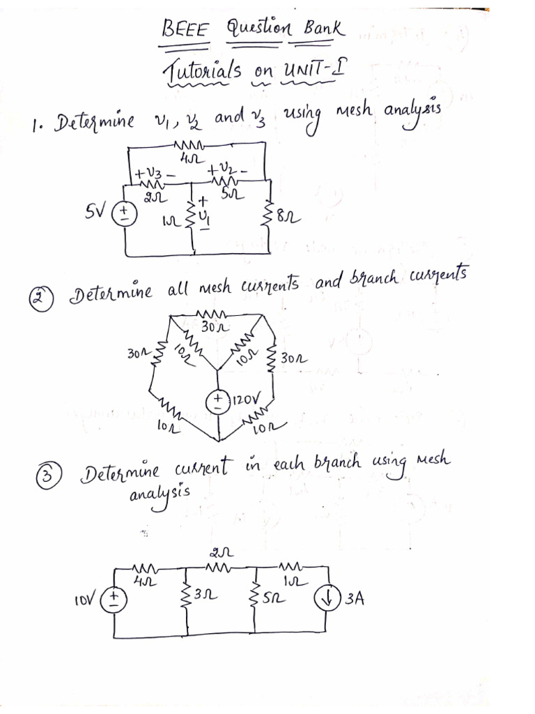Beee Unit 1 Tutorials | PDF
