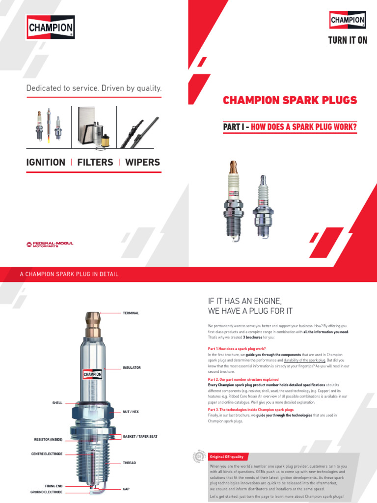 Part I How Does A Spark Plug Work Product Information | PDF | Internal ...