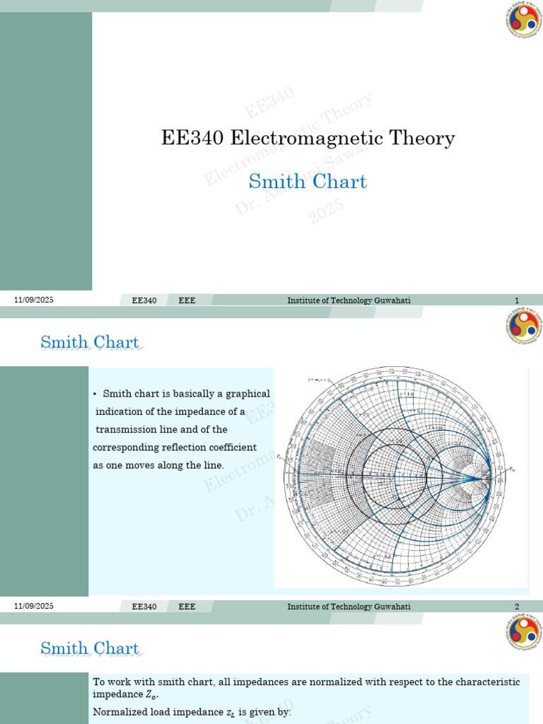 Lec13_Smith_chart | PDF | Electrical Impedance | Telecommunications ...