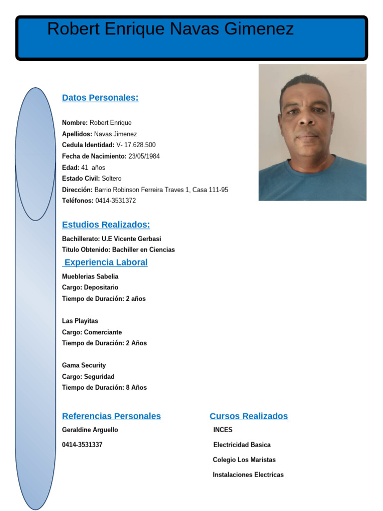 Curriculum Robert | PDF