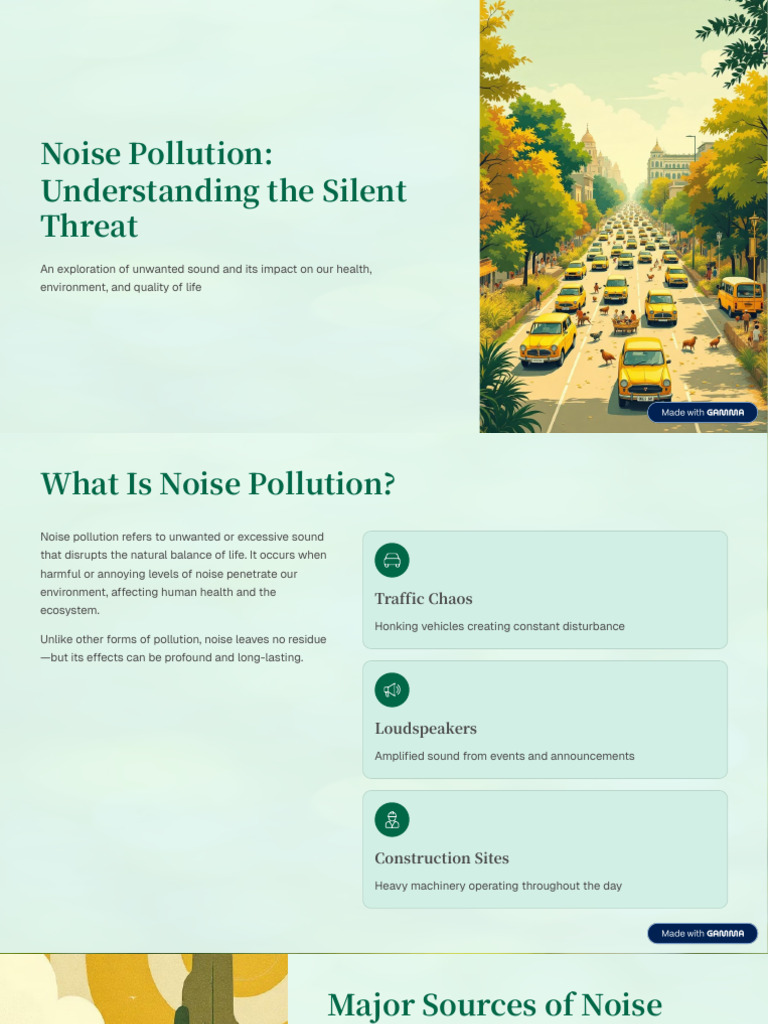 Noise Pollution: Health & Environmental Impact | PDF | Noise | Decibel