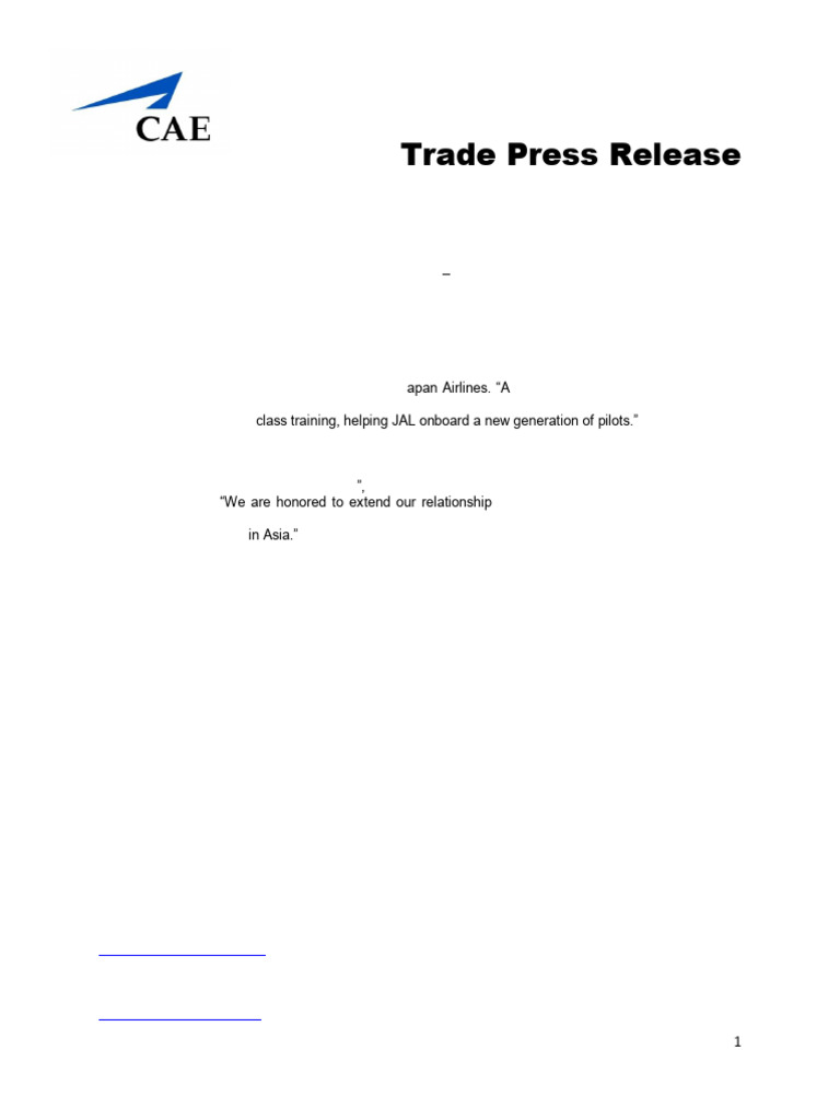 CAE Extends Multi Crew Pilot License MPL First Officer Program With ...