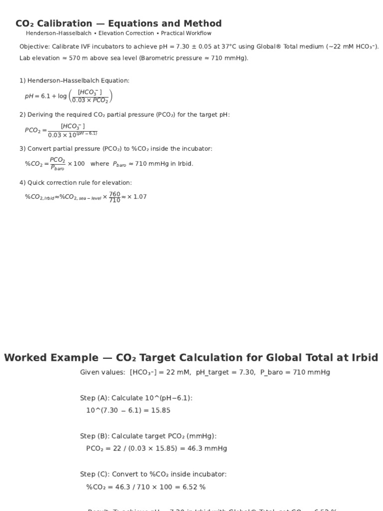 CO2 Calculations Irbid English | PDF | Ph | Gases