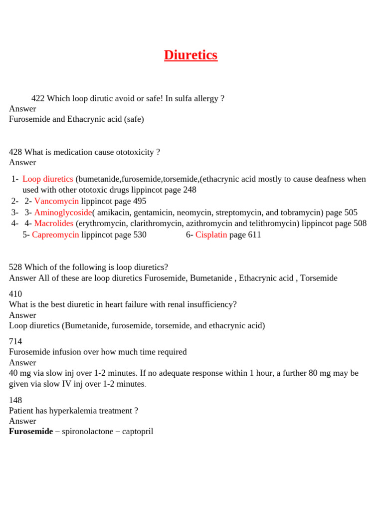 Diuretics | PDF