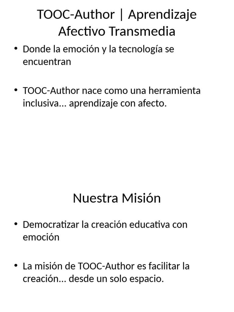 TOOC-Author: Aprendizaje Afectivo Transmedia | PDF