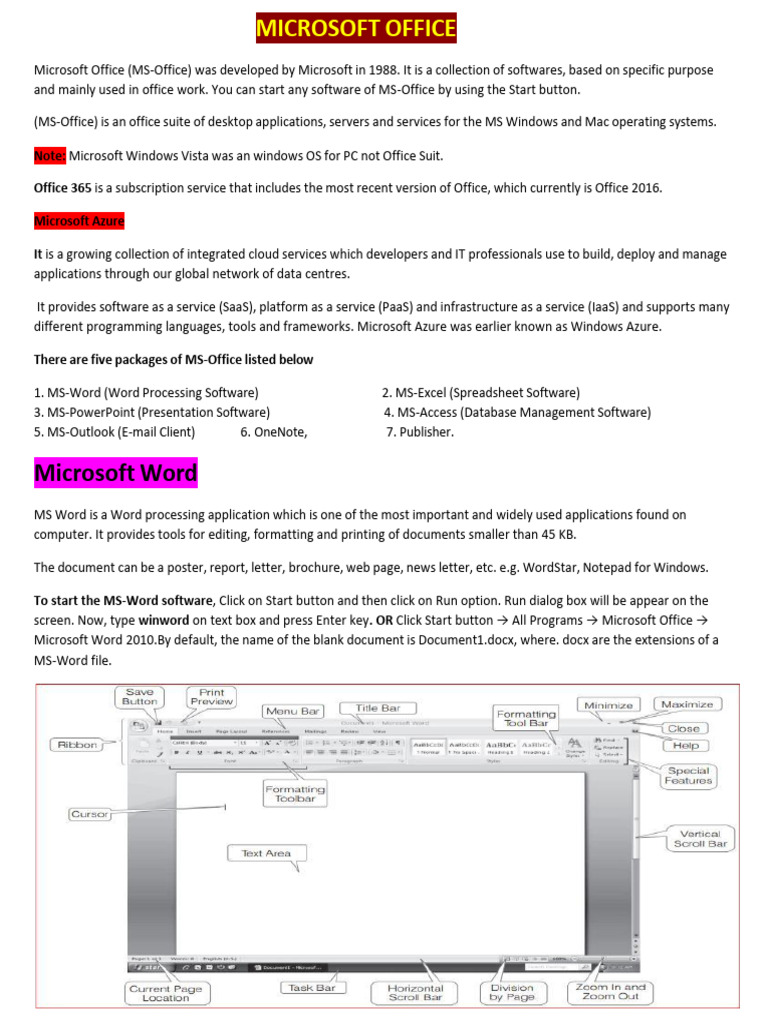 Knowledge of Ict - Ms Word, Excel, Powerpoint Part | PDF | Microsoft ...