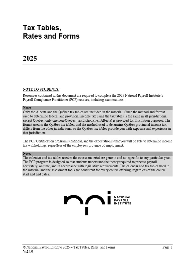 2025 Payroll Tax Tables and Rates | PDF | Payroll Tax | Payroll