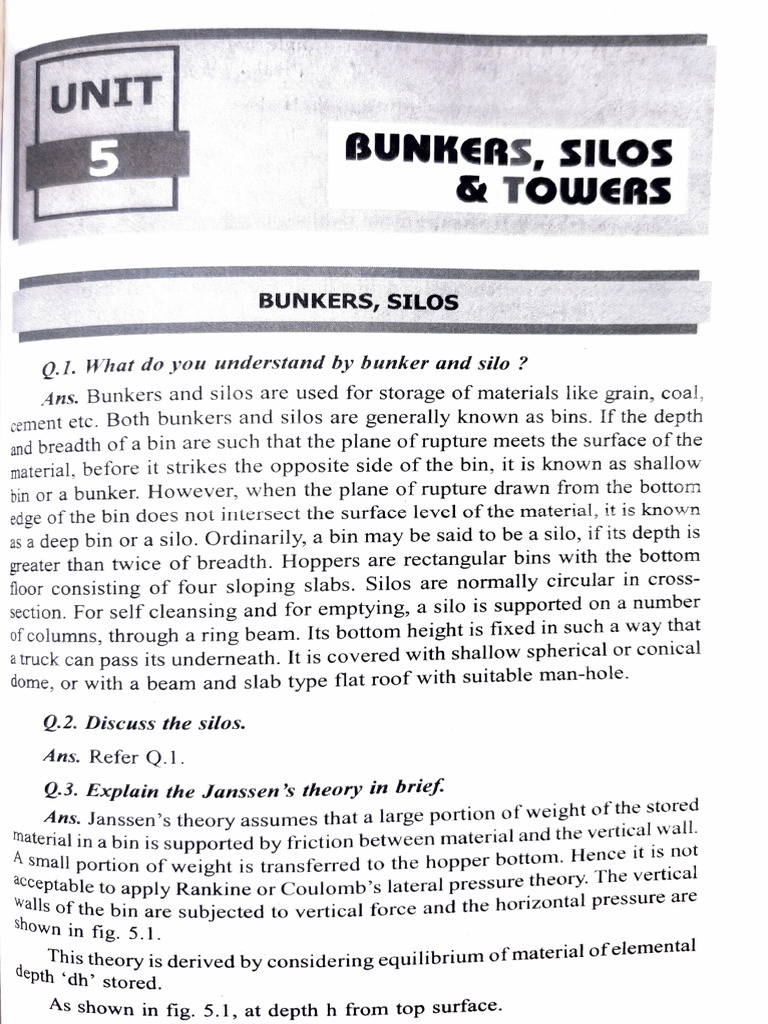 Bunkers and Silos: Design and Theory | PDF | Stress (Mechanics) | Corrosion